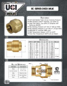 UCI | Check Valve CV18